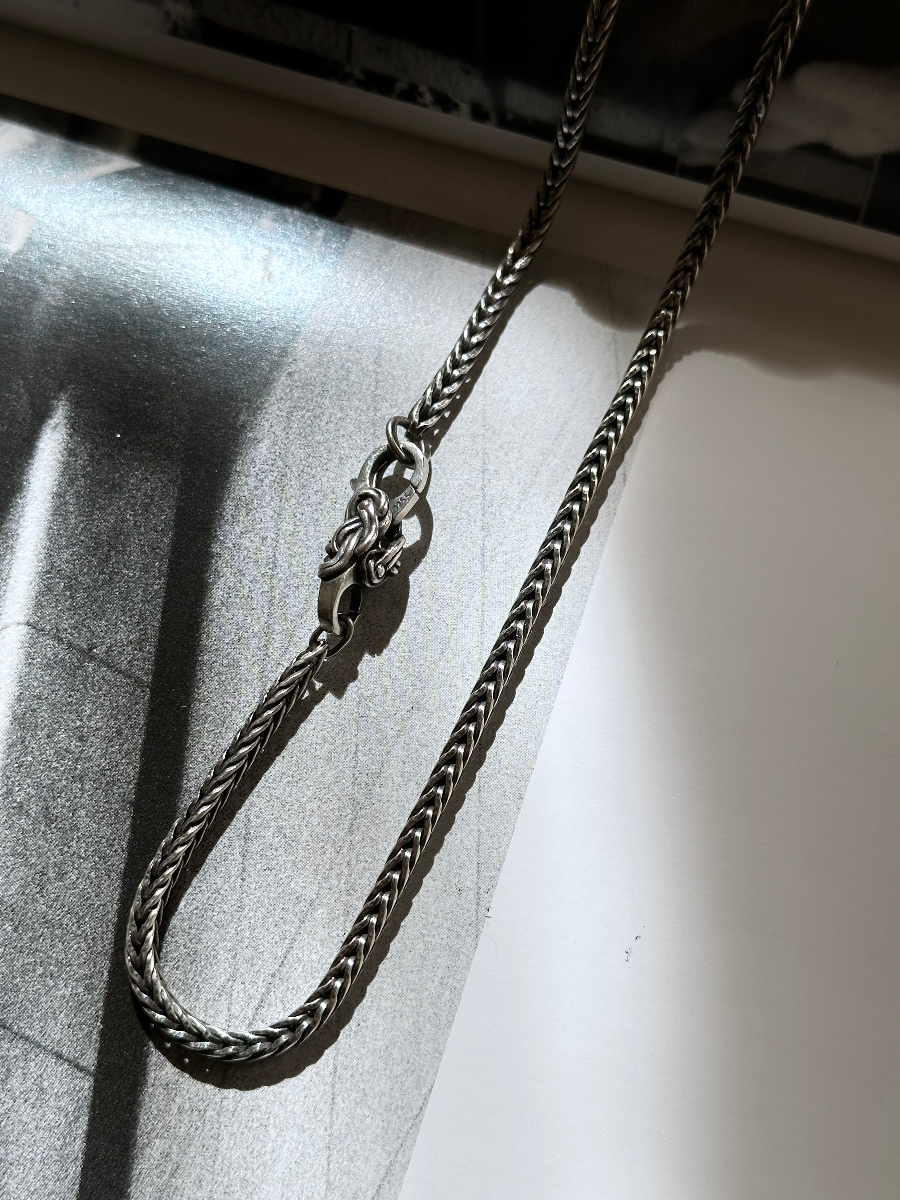 Danish silver foxtail chain necklace – TOTO